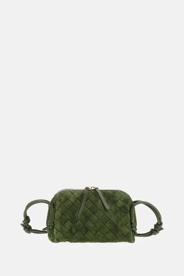 Bottega Veneta Nappa Suede Intrecciato Pouch - Multicolor