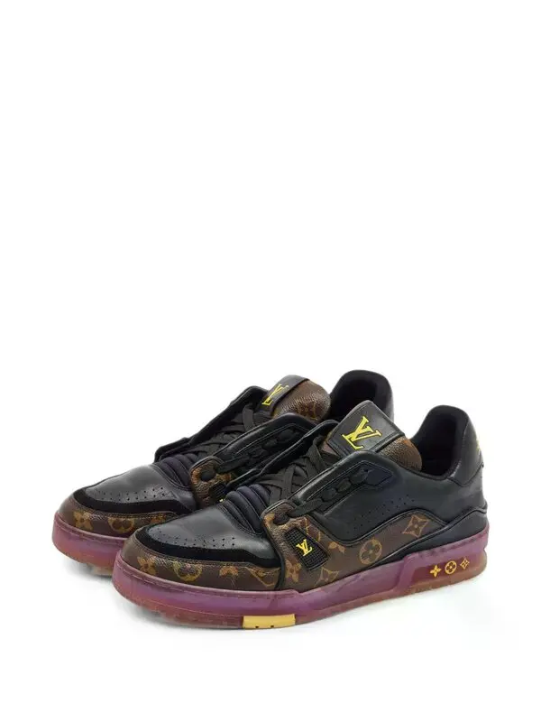 LOUIS VUITTON Trainer Monogram Sneakers - Black