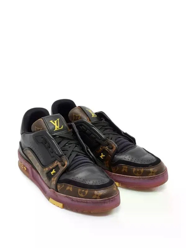 LOUIS VUITTON Trainer Monogram Sneakers - Black