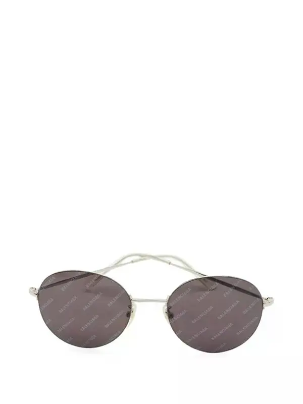 Balenciaga Round Frame Sunglasses With Logo Print