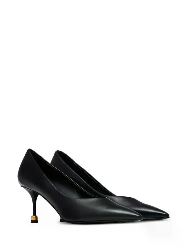 VANDA NOVAK Pola Pointed-toe Pumps With Gold-tone Hardware