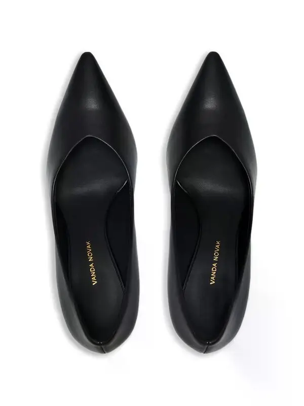 VANDA NOVAK Pola Pointed-toe Pumps With Gold-tone Hardware