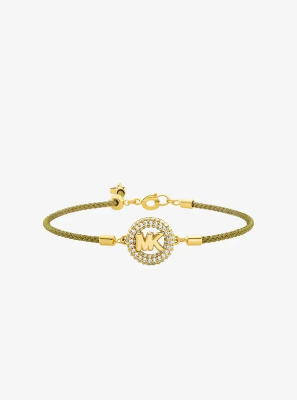 Michael Kors Pavé Mk Pop Charm Cord Slider Bracelet In By