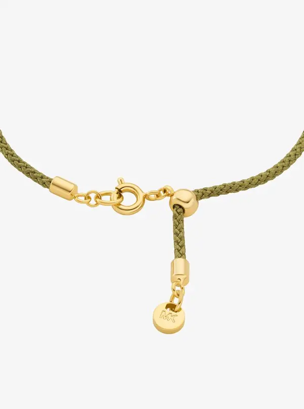 Michael Kors Pavé Mk Pop Charm Cord Slider Bracelet In By