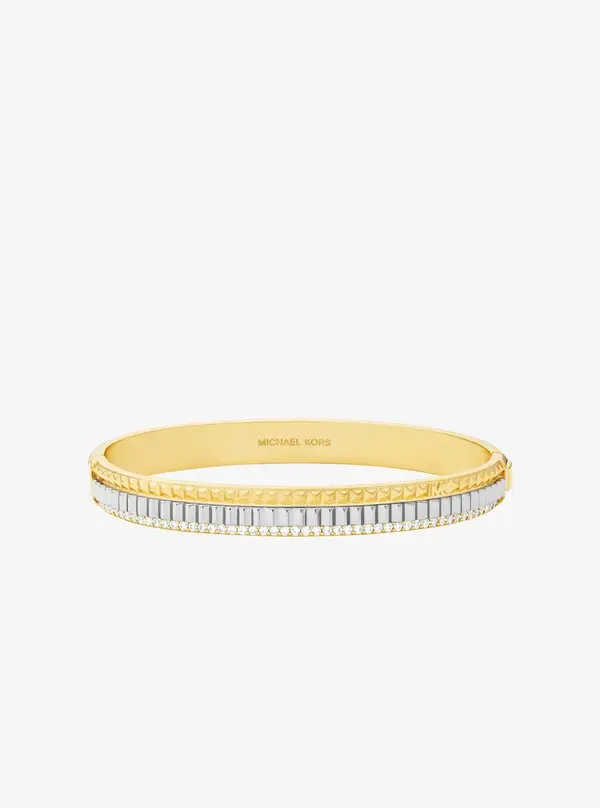 Michael Kors Pavé Two-tone Fluted Bangle In By