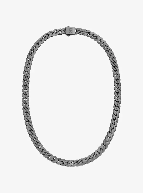 Michael Kors Stainless Steel Necklace In By - Grey