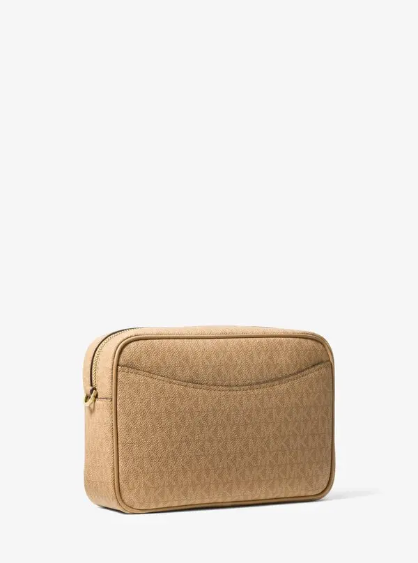Michael Kors Bev Large Signature Logo Crossbody Bag - Natural