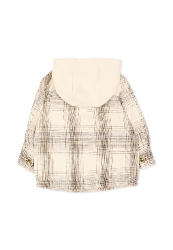 Hugo Boss Checked Hooded Long Sleeve Shirt
