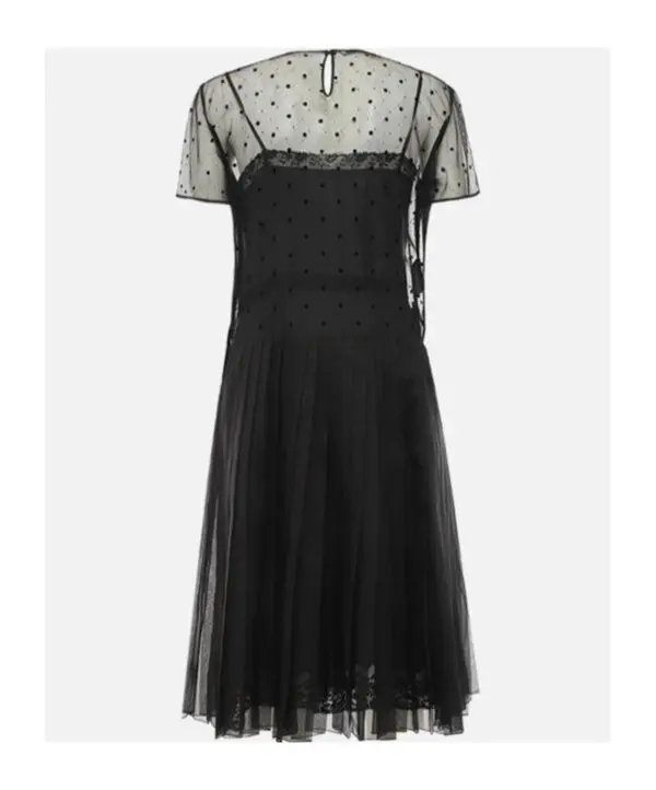 Prada Crystal-embellished Pleated Dress