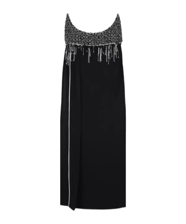 Prada Crystal-bead Embellished Mini Dress