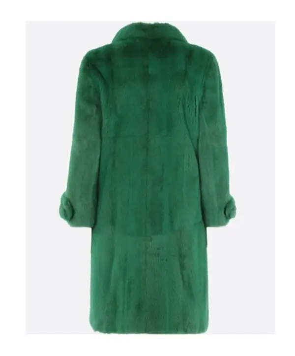 Prada Long Sleeved Fur Coat