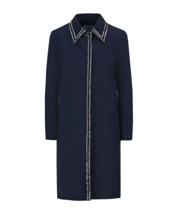Prada Crystal-embellished Single-breasted Coat
