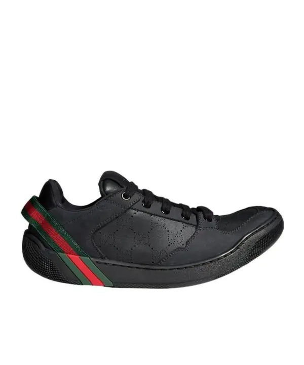 Gucci Screener Sneaker With Perforated Gg Motif