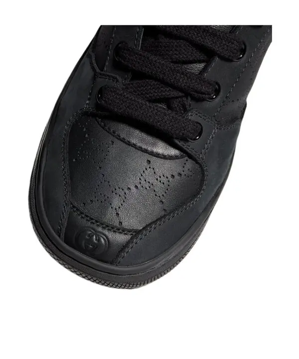 Gucci Screener Sneaker With Perforated Gg Motif