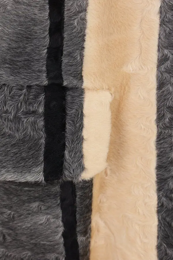 Prada Striped Fur Coat