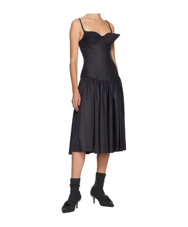 JEAN PAUL GAULTIER Conic-cup Sleeveless Midi Dress