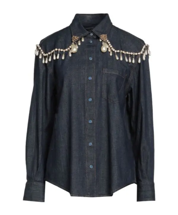 Dolce & Gabbana Darktoned Stretch Denim Jacke