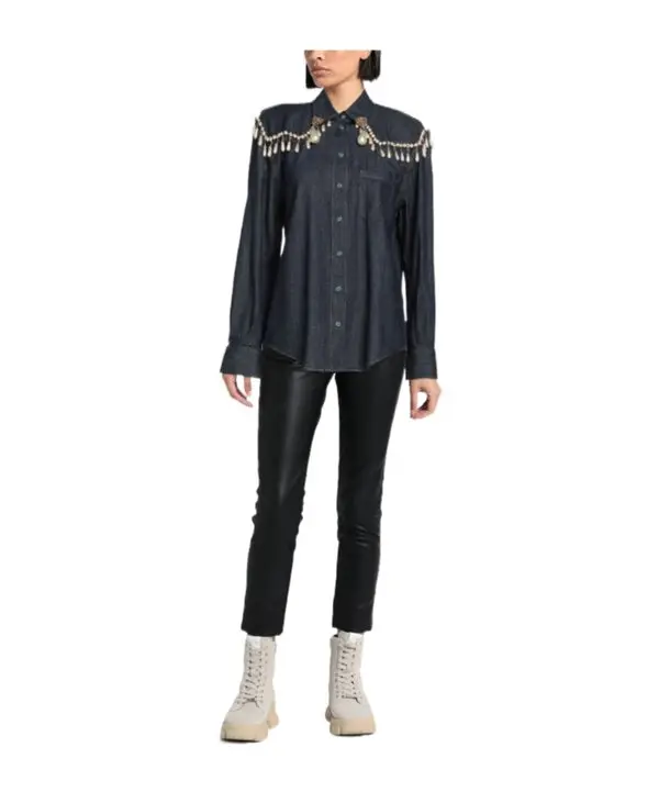 Dolce & Gabbana Darktoned Stretch Denim Jacke