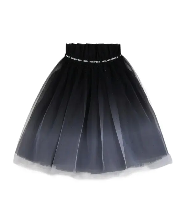 Karl Lagerfeld Ombré Sequin Embellished Tulle Skirt