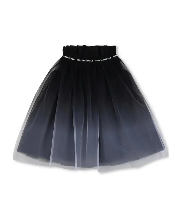 Karl Lagerfeld Ombré Sequin Embellished Tulle Skirt
