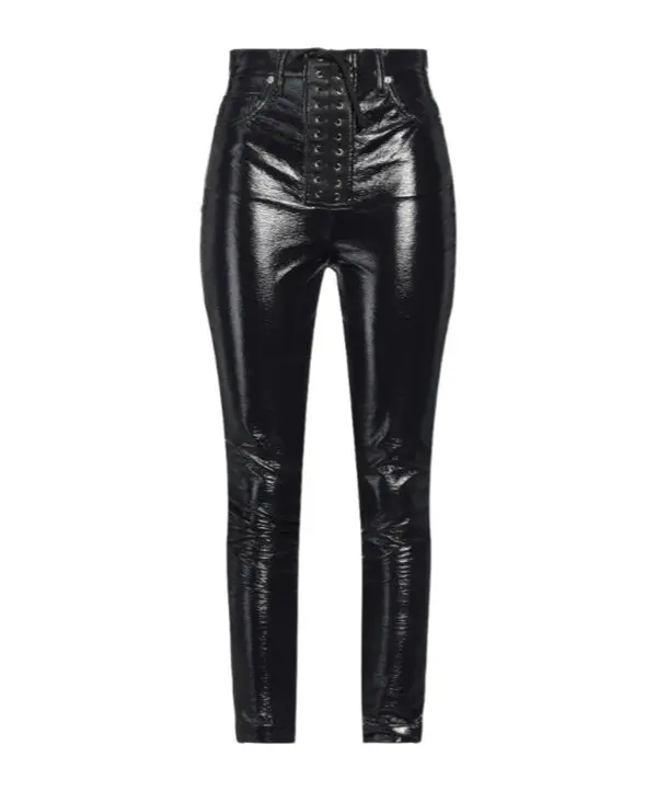 Dolce & Gabbana High-waisted Skinny Fit Trousers With Lace-up Detail