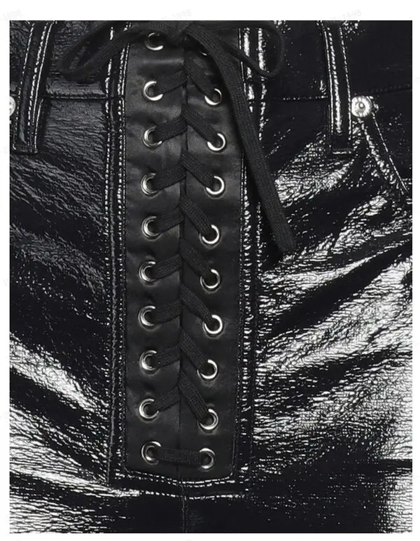Dolce & Gabbana High-waisted Skinny Fit Trousers With Lace-up Detail