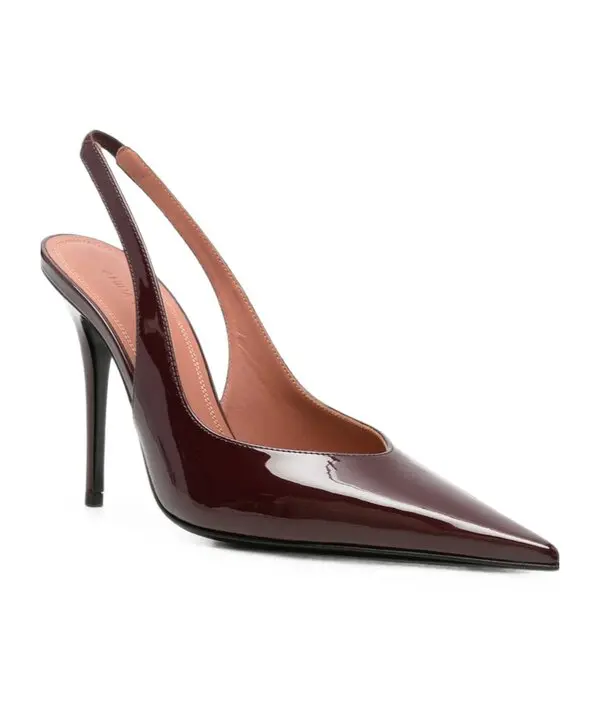 Amina Muaddi Pointed-toe Slingback High-heeled Sandals - No