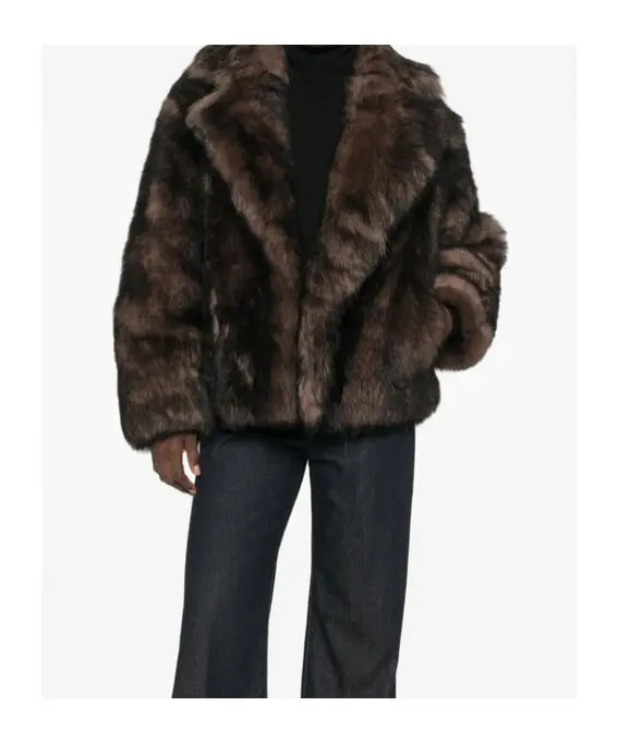 SALVATORE SANTORO Long Sleeve Fur Jacket
