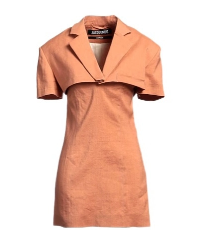 Jacquemus Fitted Dress With Lapel Collar And Zip Fastening