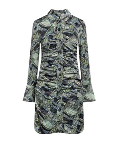 GANNI Multicolor Smooth Shirt Dress