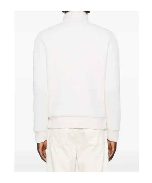 BARBA NAPOLI Ribbed-knit Faux-fur-trim Jacket