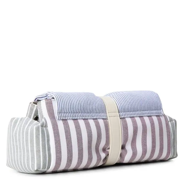 VIVIENNE WESTWOOD Striped Woven Handbag With Bow Detail