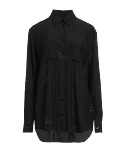 Burberry Printed Satin Long Sleeve Shirt