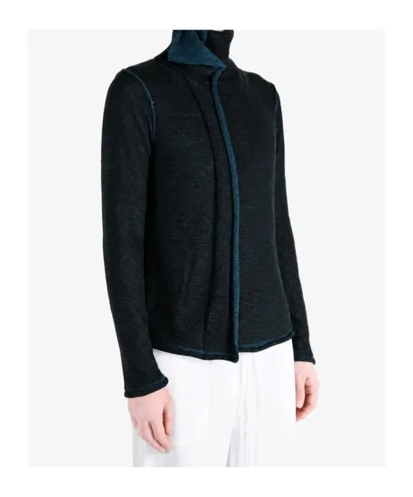 Y’s High Draped Collar Knit Top