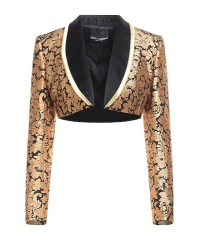 Dolce & Gabbana Floral Brocade Blazer - Gold