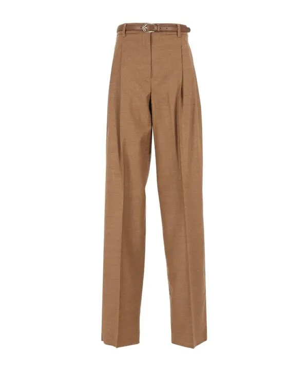 Max Mara Lago Belted Pleated Trousers