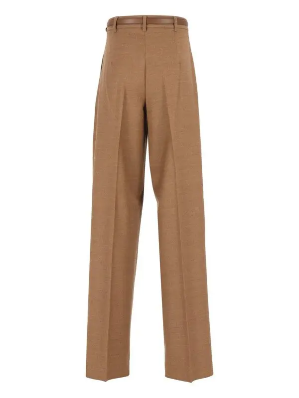 Max Mara Lago Belted Pleated Trousers