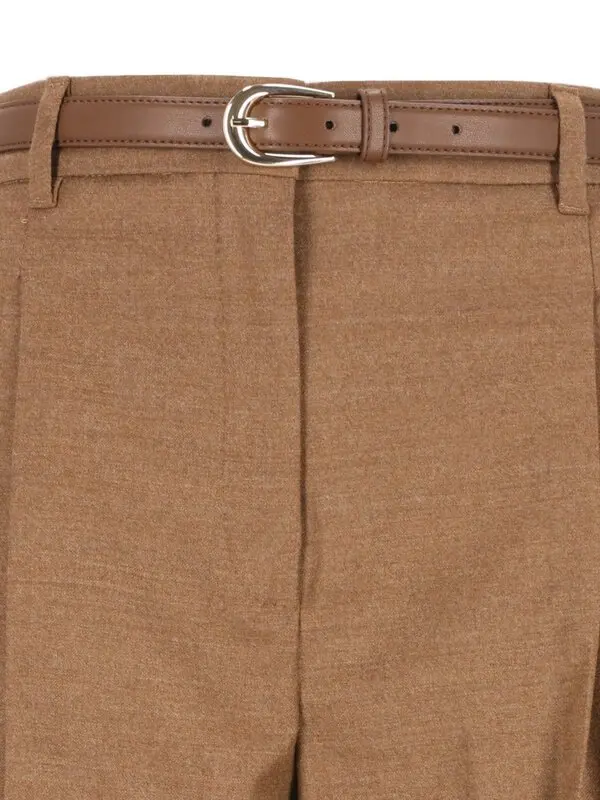 Max Mara Lago Belted Pleated Trousers