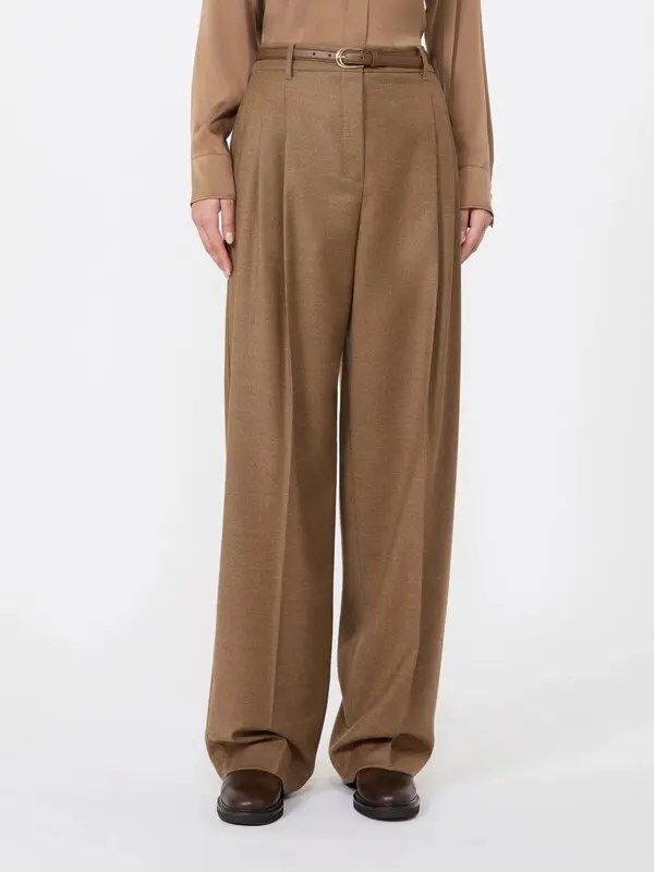Max Mara Lago Belted Pleated Trousers