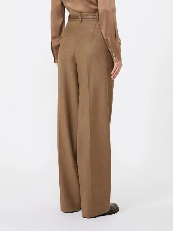 Max Mara Lago Belted Pleated Trousers