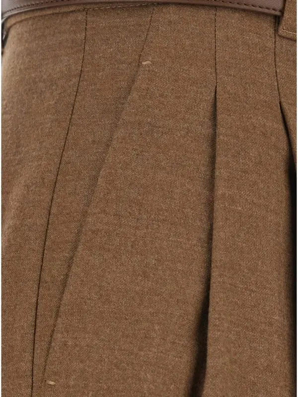 Max Mara Lago Belted Pleated Trousers