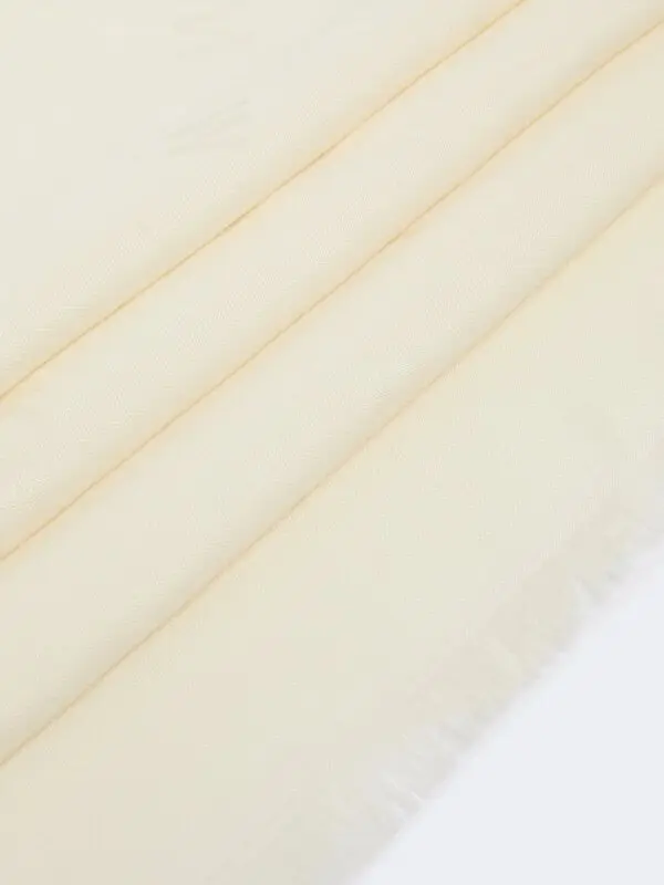 Max Mara Jacquard Wool And Silk Shawl - White