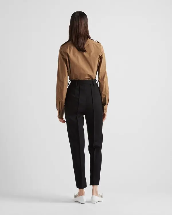 Prada High-waist Tapered-leg Trousers