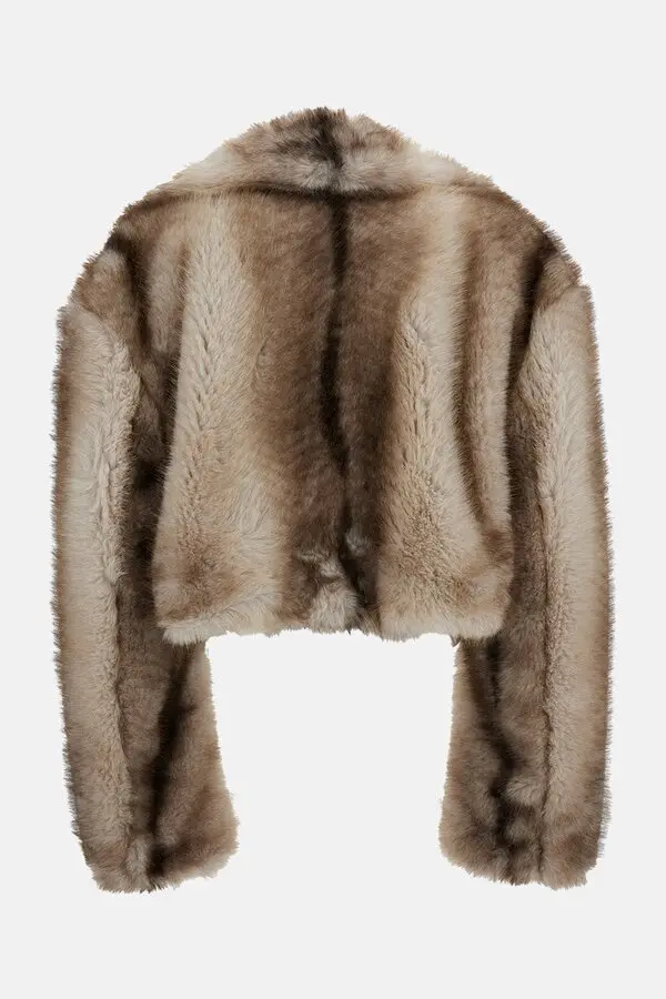 Sportmax Cropped Boxy Jacket In Furry Jersey