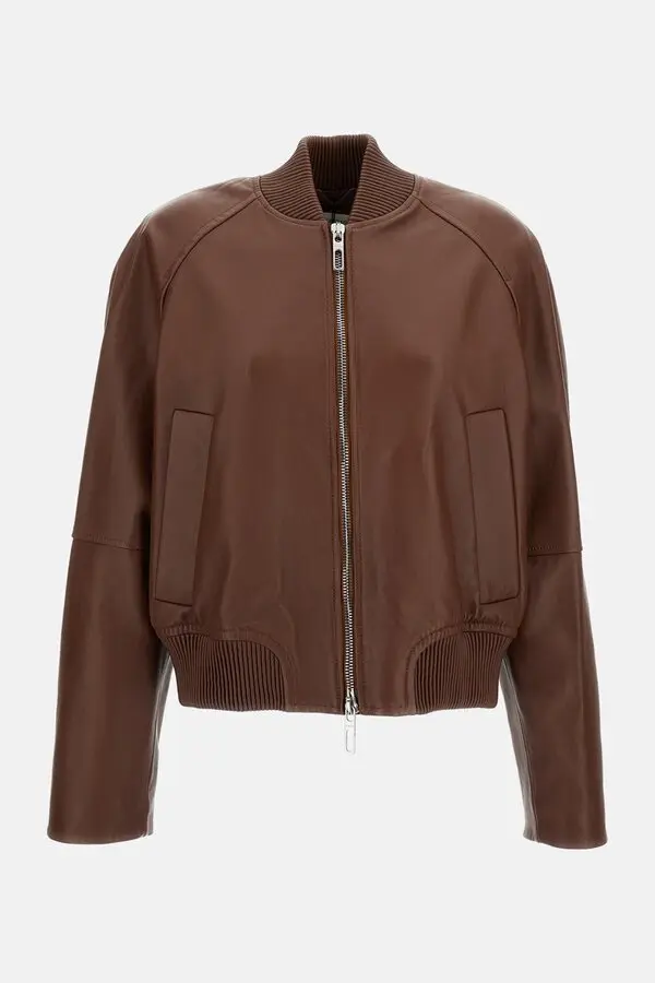 Sportmax Nappa Leather Bomber Jacket