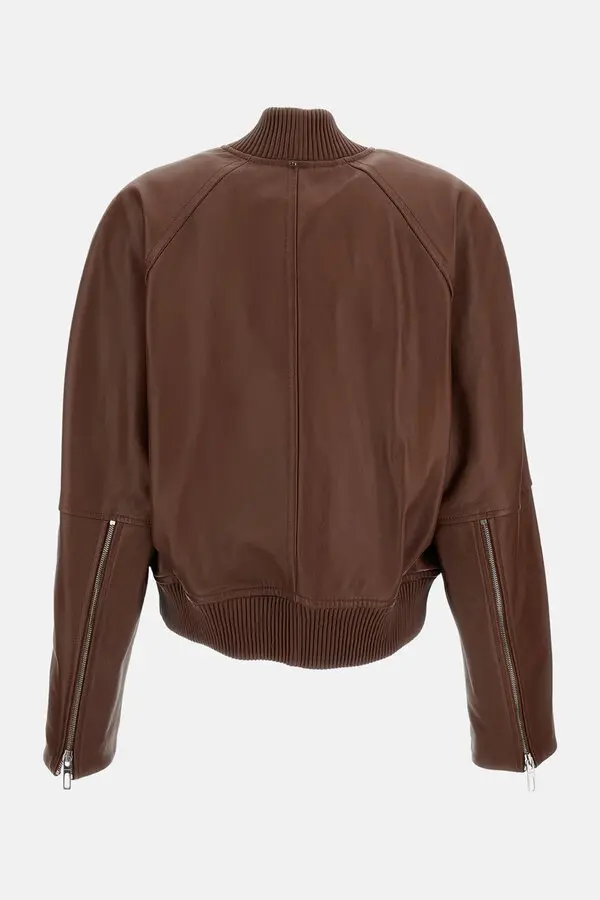 Sportmax Nappa Leather Bomber Jacket