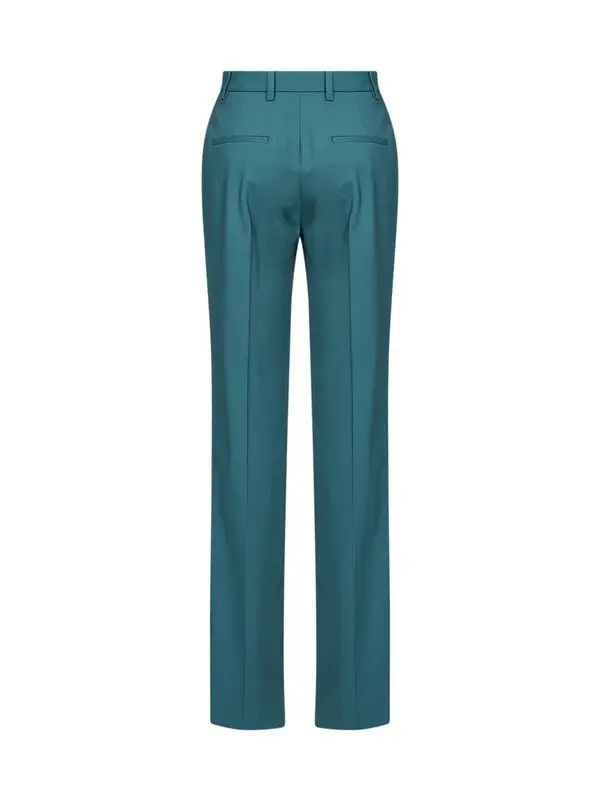 Giuseppe Di Morabito Teal Blue Virgin Wool Tailored Trousers