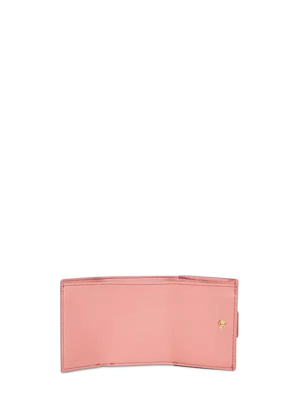 Fendi Pink Micro Trifold Baguette Wallet