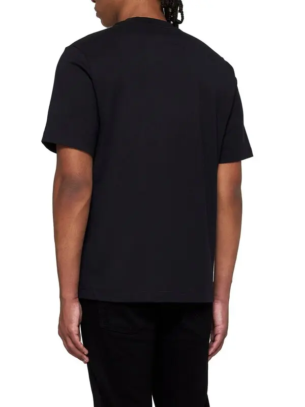 Amiri Black T-shirt With Logo Lettering Print In Cotton - Multicolor