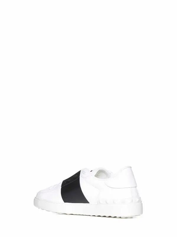 Valentino Garavani White Calfskin Open Sneakers